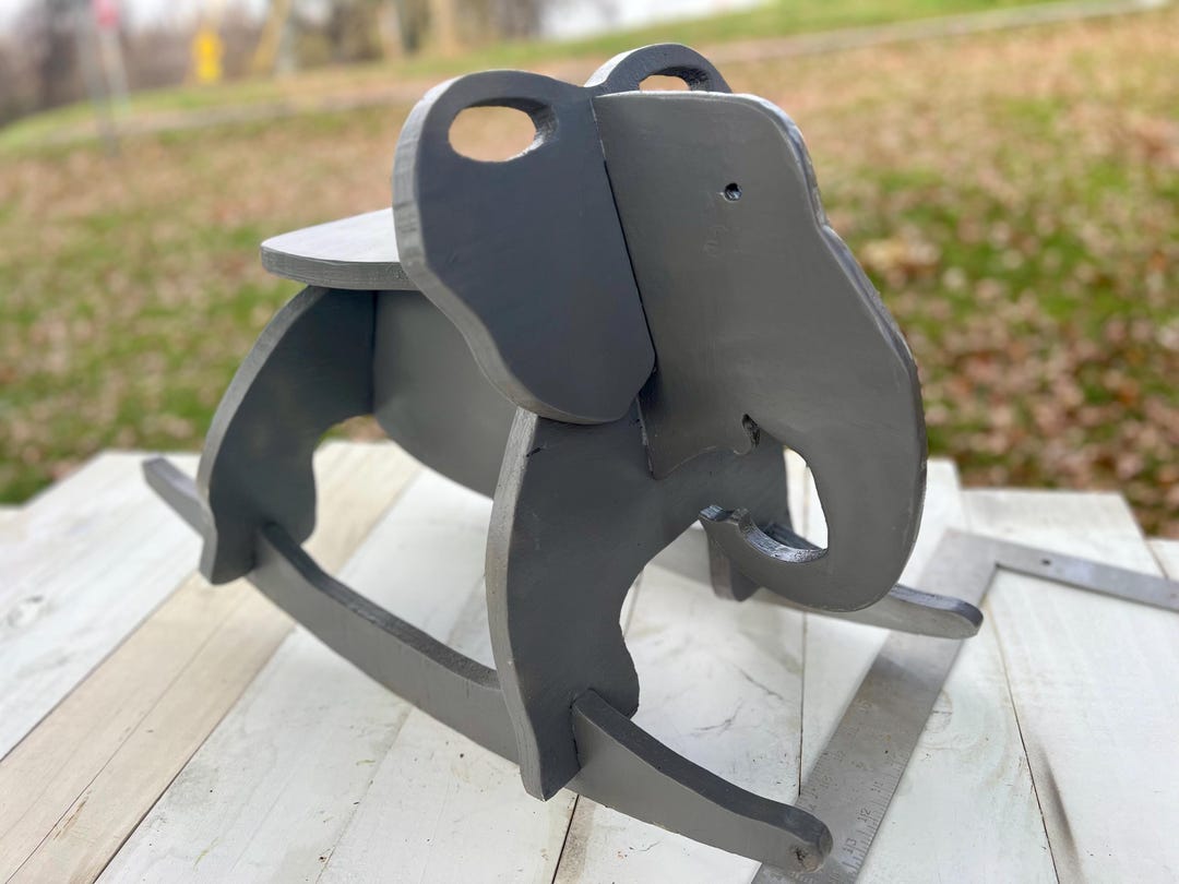 Toddler Sized Wooden Rocking Elephant - Etsy