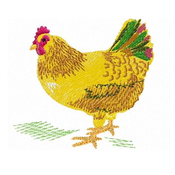 Hen Embroidery - Etsy