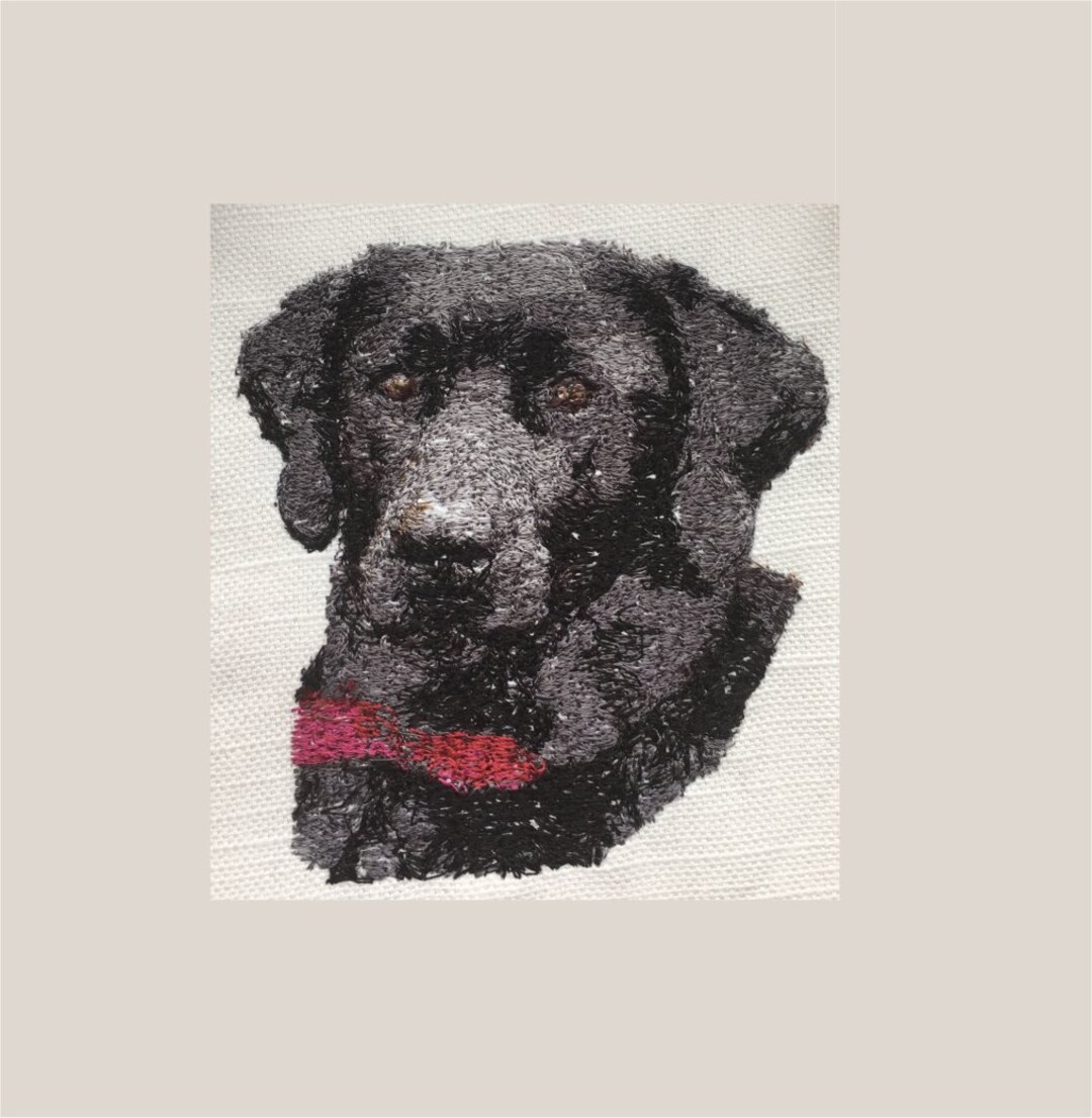 Black Labrador (2) Machine Embroidery Design - Etsy