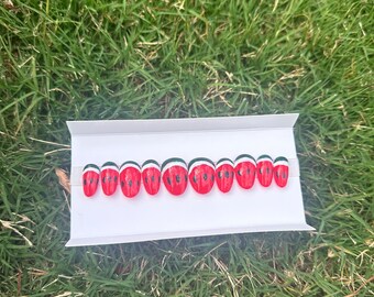 Palestine-inspired Handpainted Nails Keffiyah, Flag, Olive Branch ...