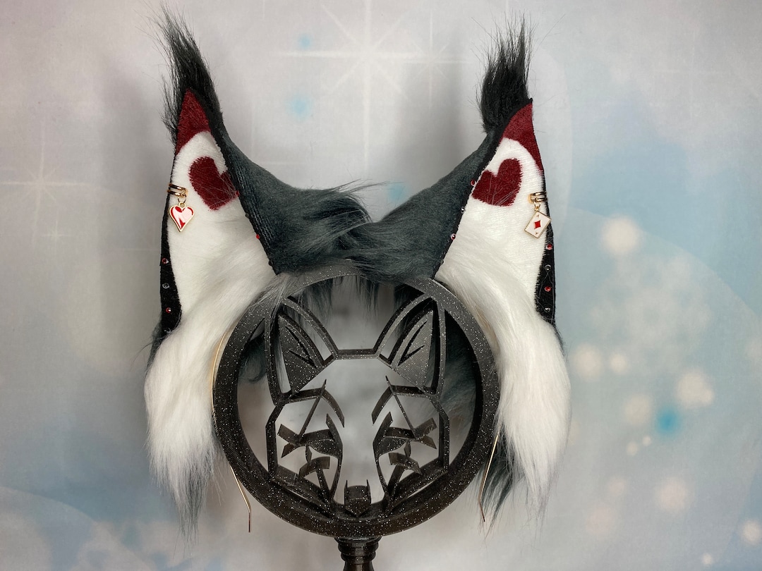 Hazbin Hotel Husk Ears Made of Faux Fur for Cosplay, Larp, Furry ...