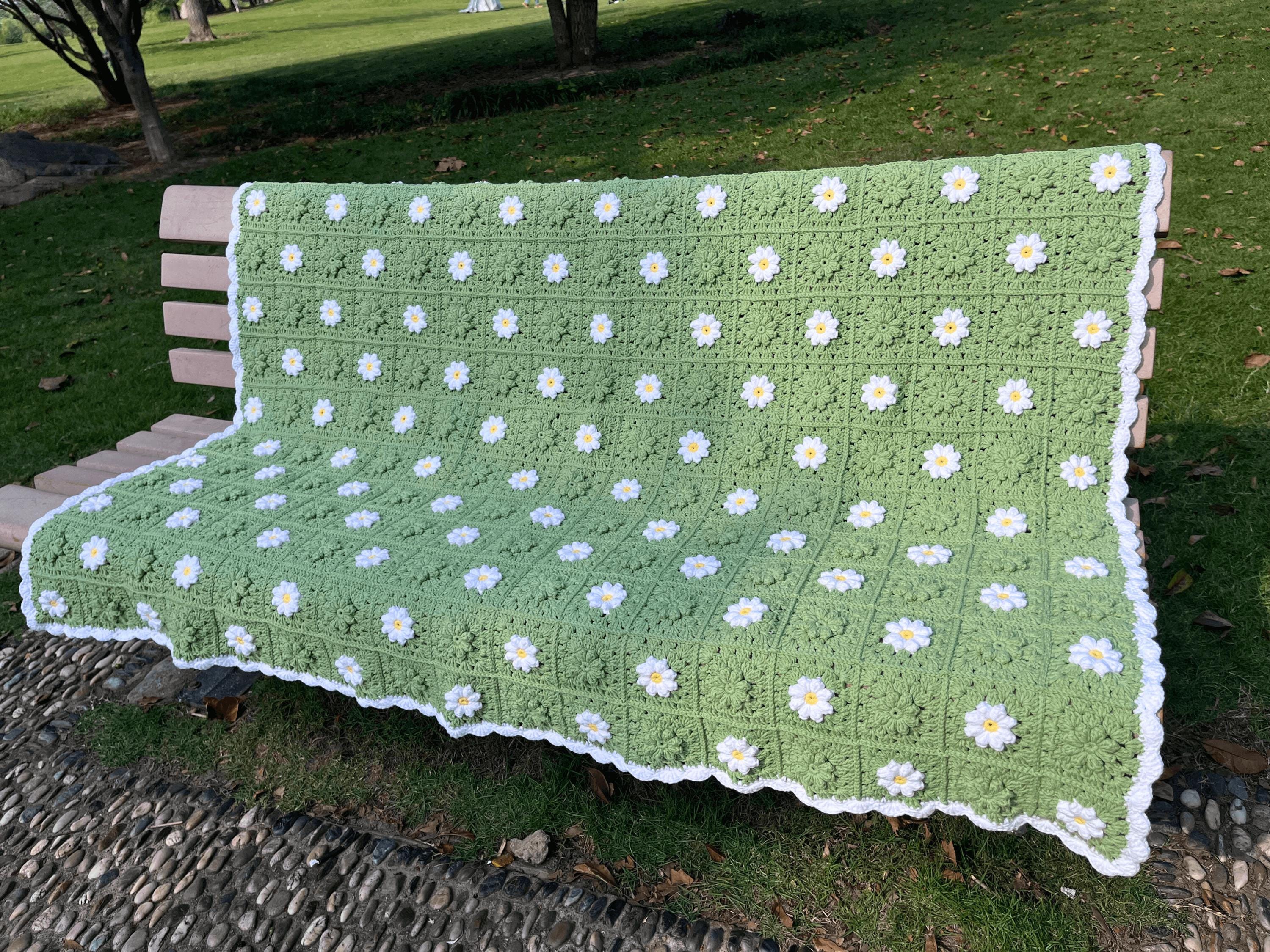 Crochet Daisy Granny Square Blanket Pattern, Daisy Blanket Pattern ...