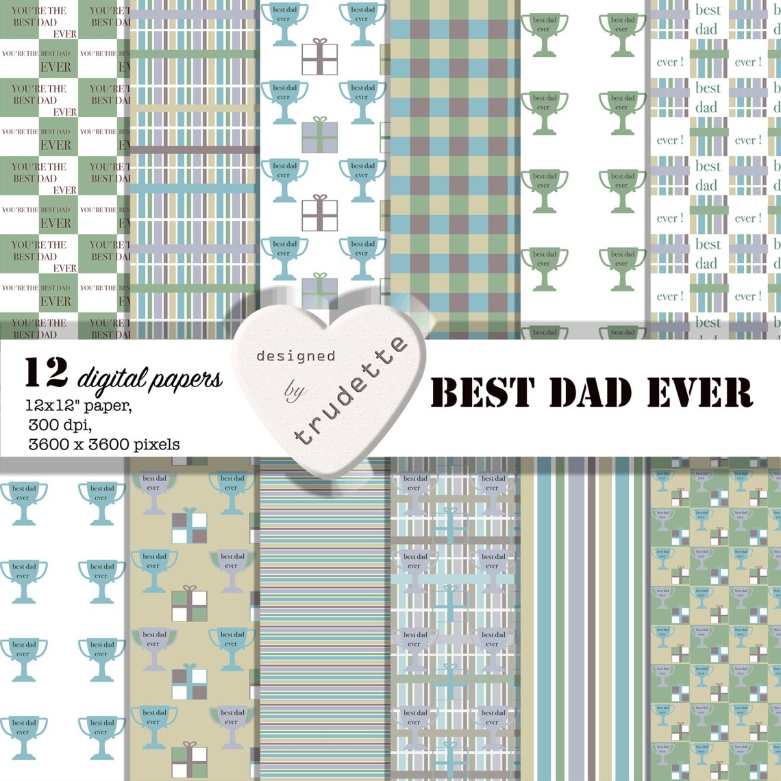 Fathers Day Digital Paper Fathers Day Paper Dad Pages Dad - Etsy