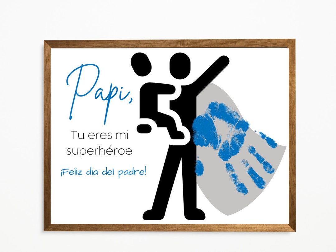 Día Del Padre Impresión De La Mano Superhéroe/ Superhero Hand Print ...