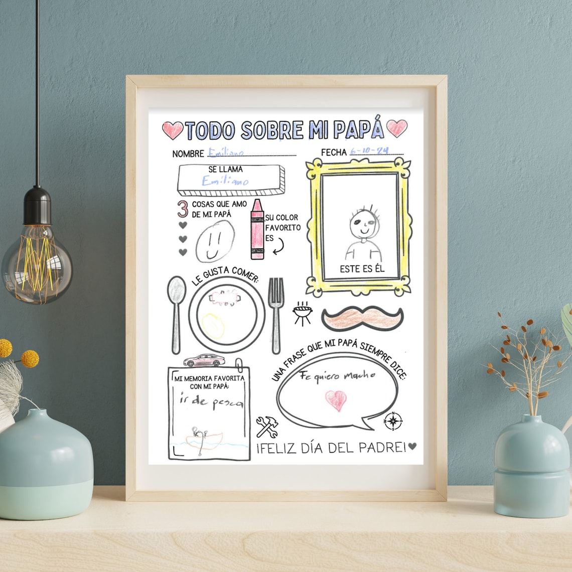 Regalo Para Papá- Actividad Para Niños, Imprimible Para El Día Del ...