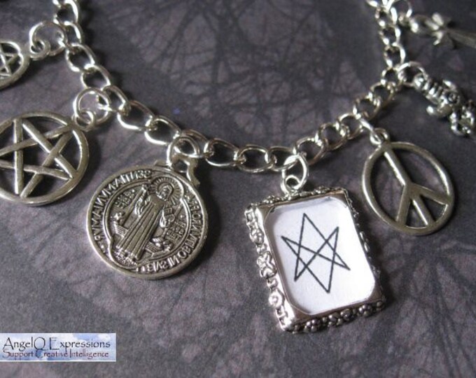 Supernatural Protection Symbols Charm Bracelet V.12 - Etsy