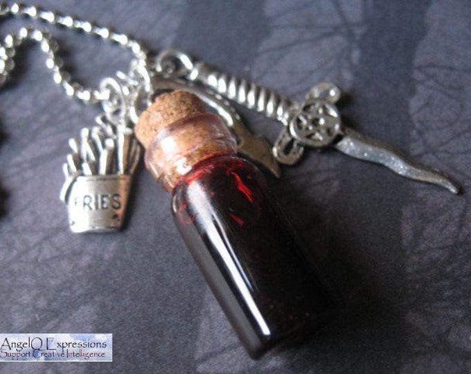 Supernatural Ruby the Demon Blood Charm Necklace V.2 - Etsy