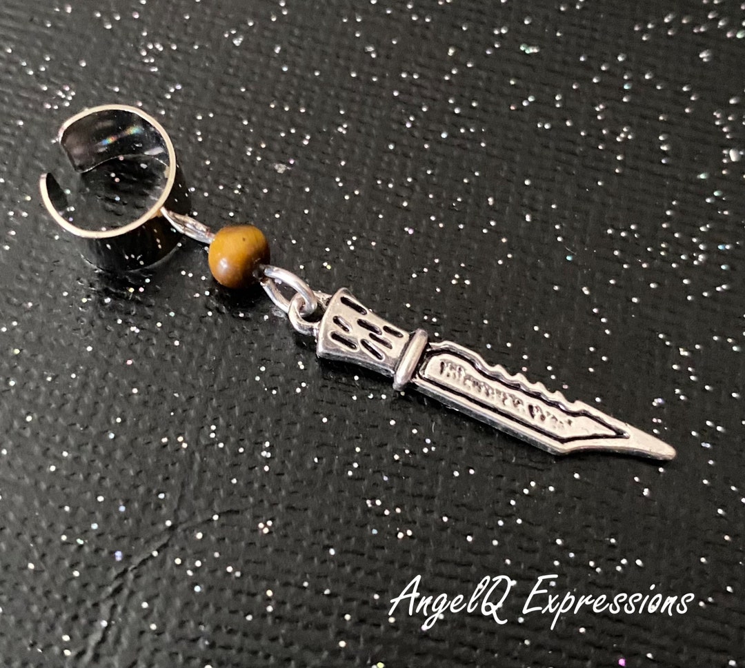 Supernatural Demon Blade Hunter Ear Cuff With Tiger’s Eye - Etsy