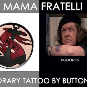 The Goonies Mama Fratelli Halloween Costume Tattoo 1980s - Etsy