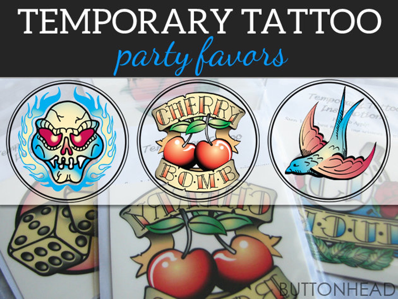 Retro Sailor Jerry Temporary Tattoos Fake Tattoo Flash - Etsy