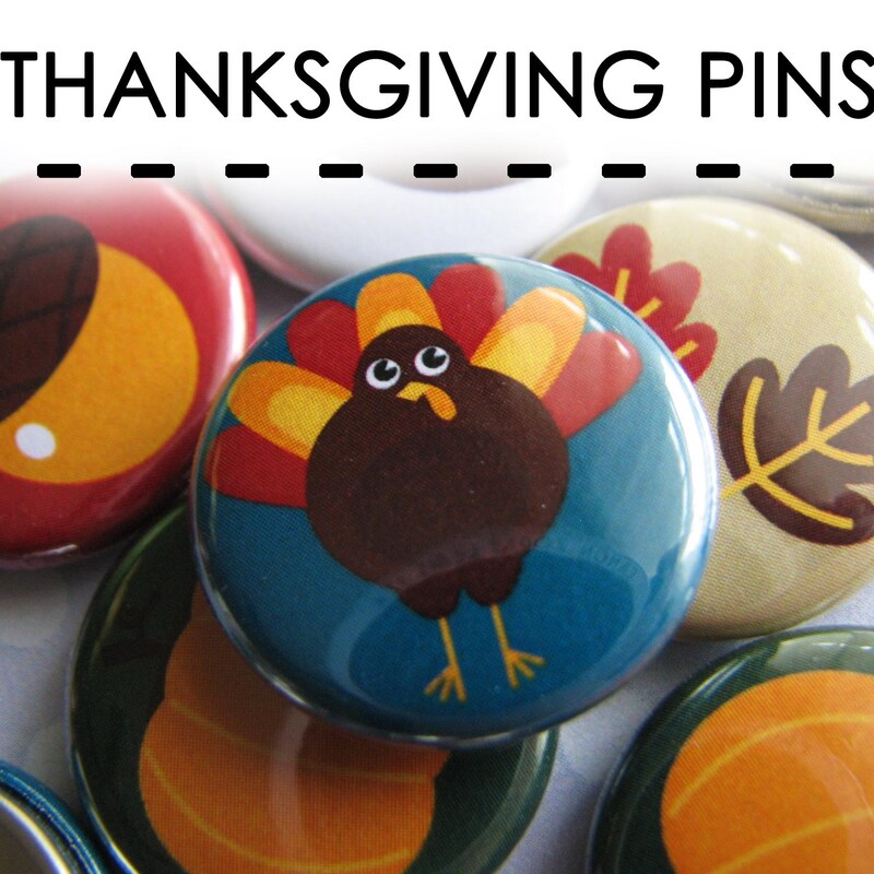 Thanksgiving Buttons - Etsy