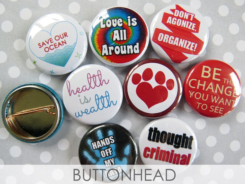 Political Pins Activist Buttons Pin on Set for Activism - Etsy