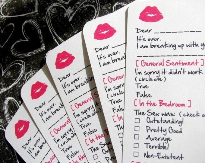 THE BREAK UP CARD Breaking up Just Got Easier - Etsy
