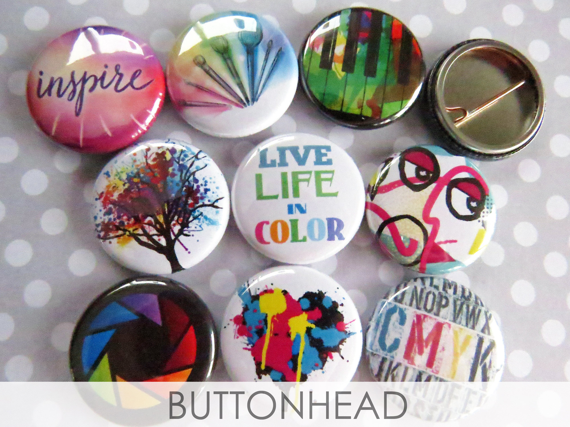 Creative Artistic Buttons Pins Set Gift for Artists 1 Inch | Etsy