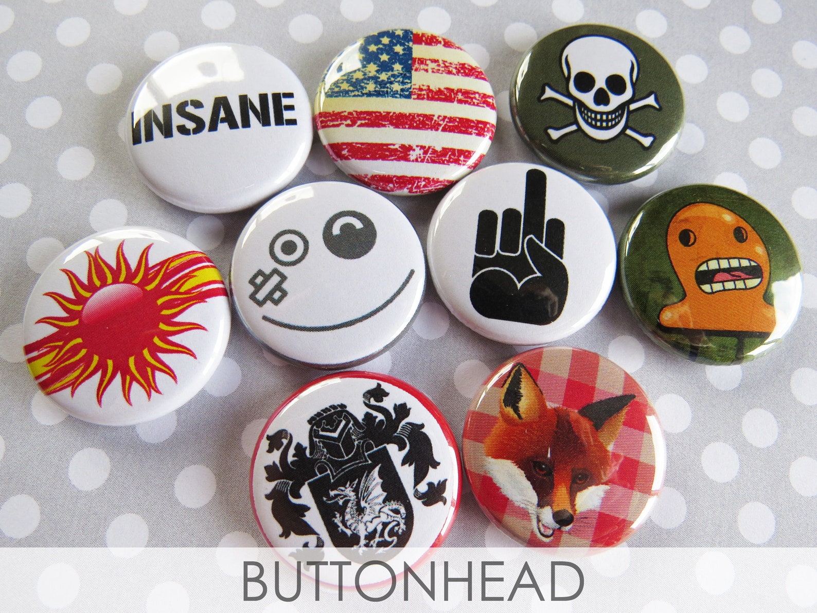 Punk Grunge Buttons Pins Rebel Set Pack of 35 1 Pinback | Etsy