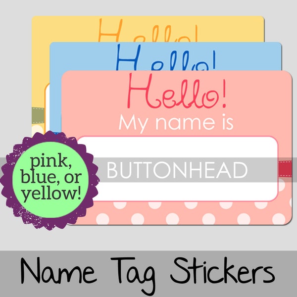 Baby Name Tags Stickers - Etsy
