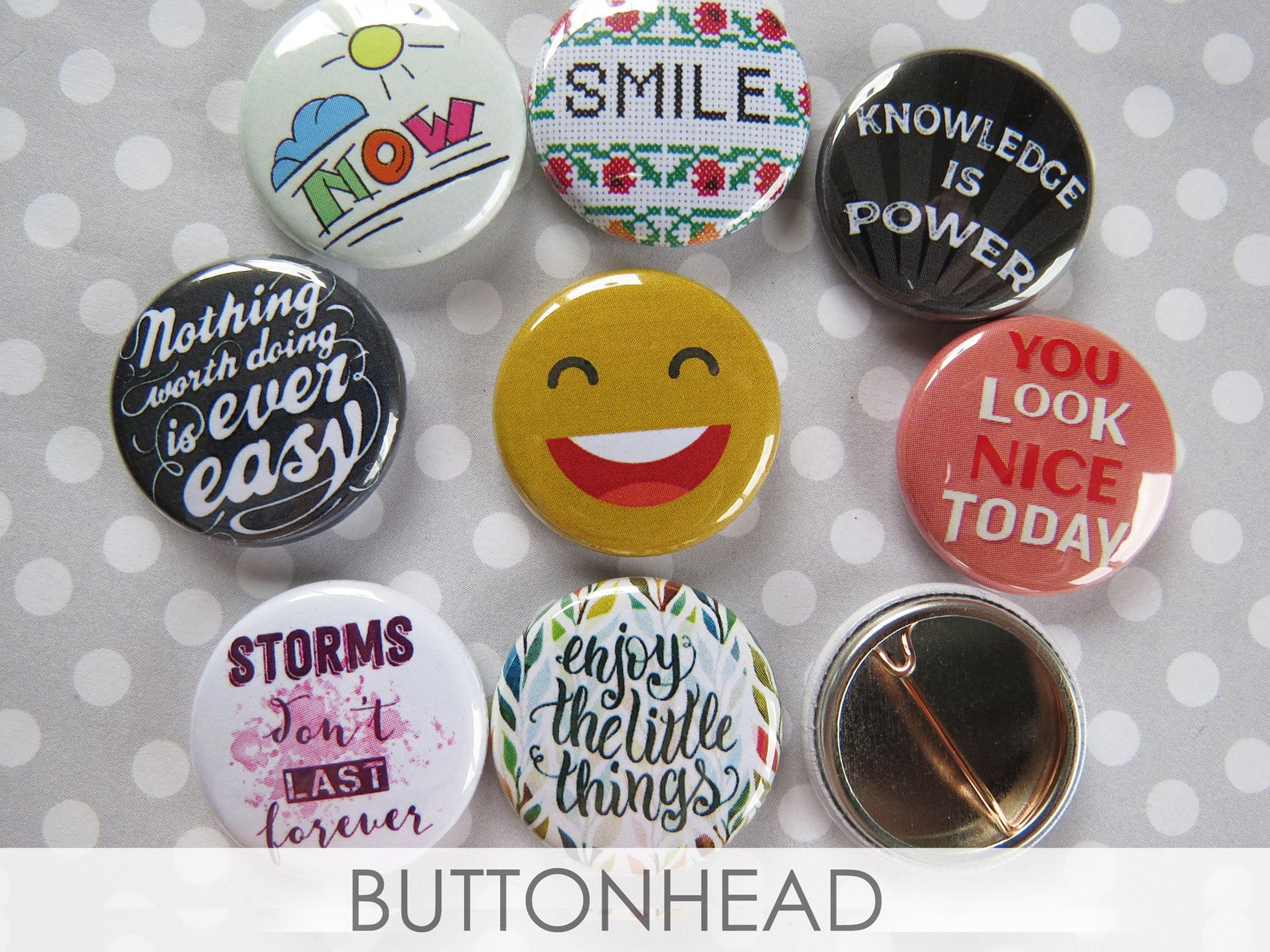 Inspiring Inspirational Motivational Quote Buttons Pins Set - Etsy