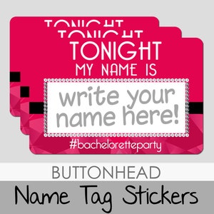 10 Bachelorette Party Name Tags - Bachelorette Name Tags Stickers - Etsy