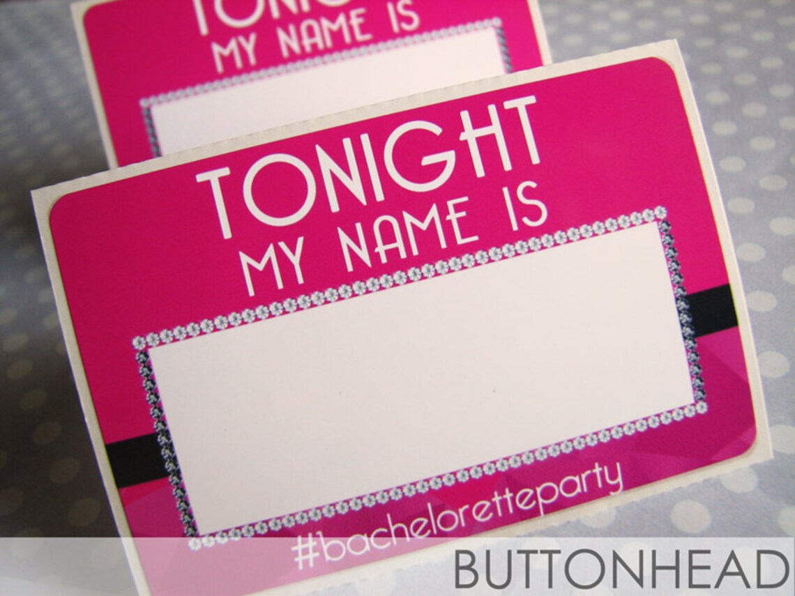10 Bachelorette Party Name Tags Bachelorette Name Tags | Etsy