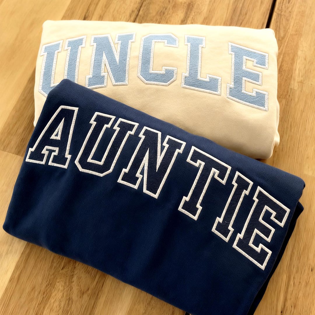 Custom Filled Embroidered Varsity Crewneck, Embroidery Crewneck ...