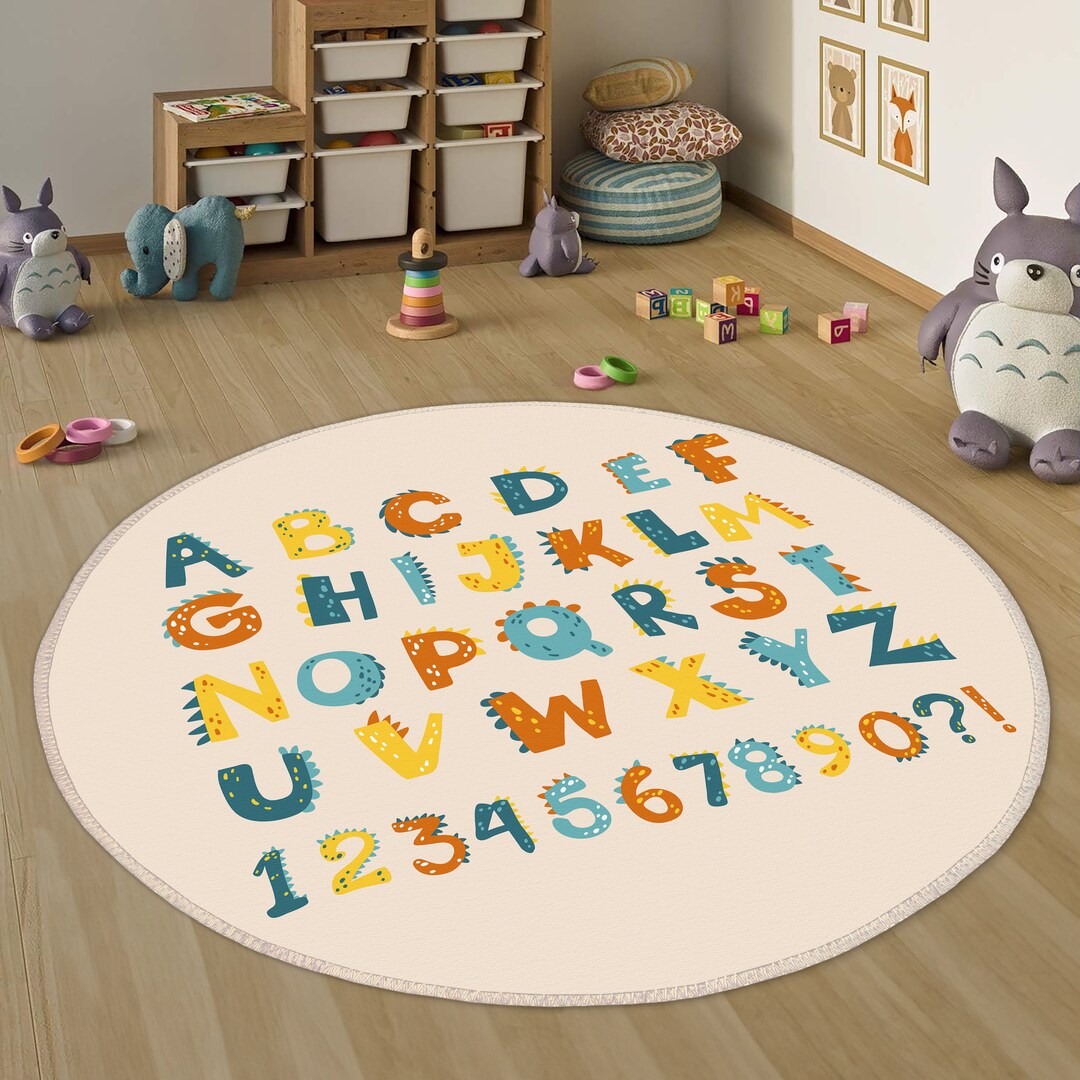 Learn the Alphabet Nursery Rug, Carpet With Letters, Alphabet Hand ...