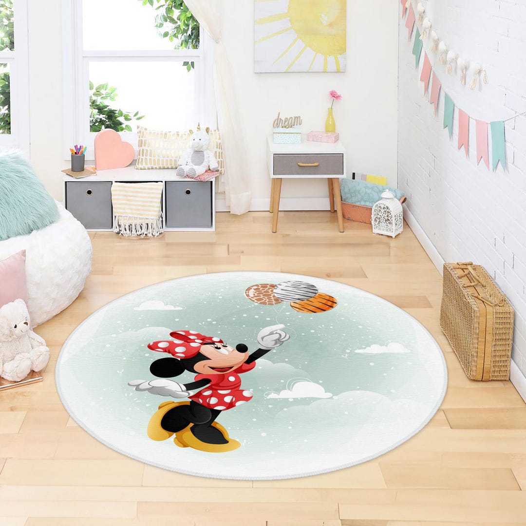 Mickey Mouse Rug, Minnie Mouse Rug, Cute Minnie Rug, Red Mickey Mouse ...