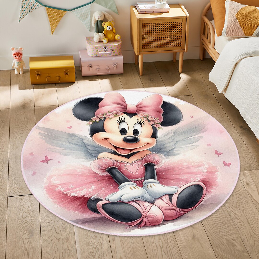 Minnie Mouse Rug, Minnie Rug, Birthday Gift, Bedroom Decor, Comforter ...