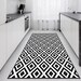 Light White-black Vinyl Runner Rug or Kitchen Runner Mat and Moroccan ...