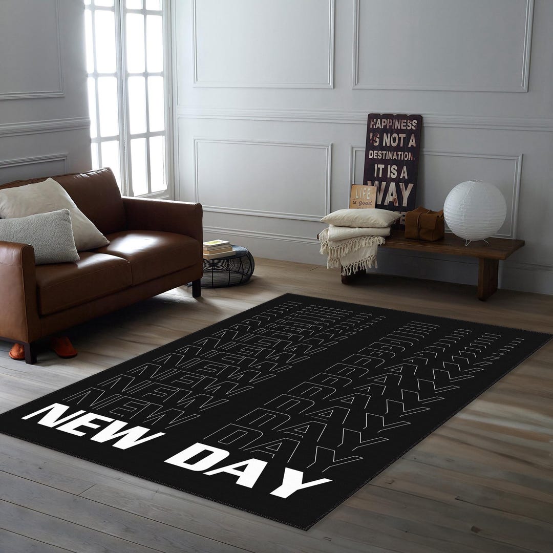 Modern Rug,new Day Rug Black and White Rug, Rugs for Living Room ...