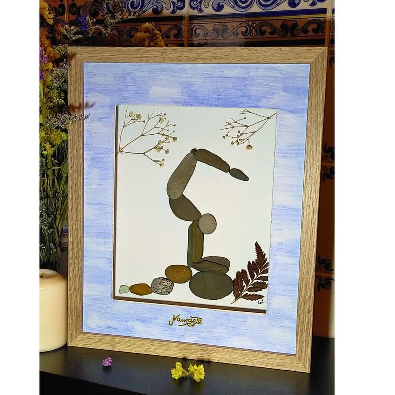 NAMASTE WALL ART , Handcrafted Wall Decor,yoga Inspired Decor With Dry ...