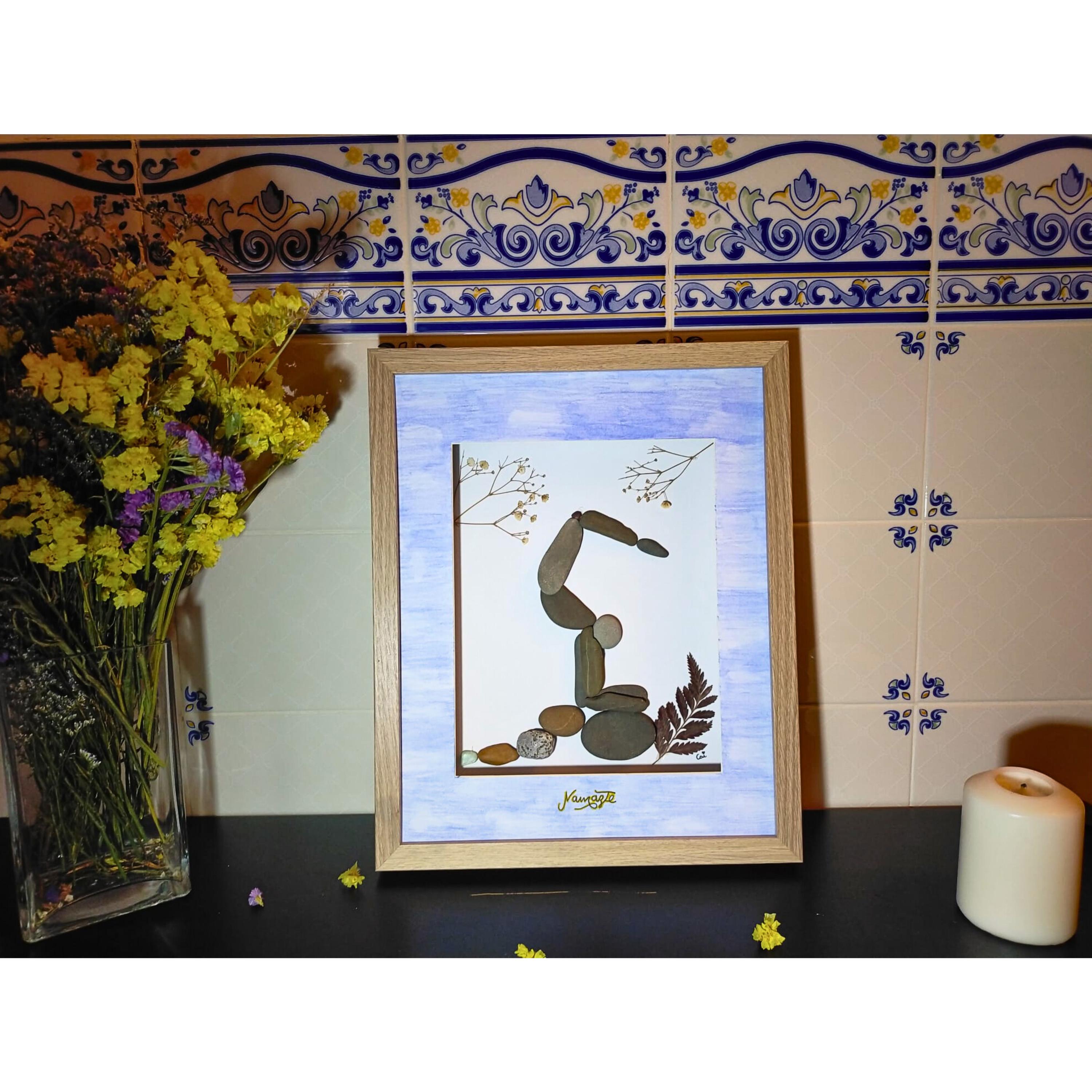 NAMASTE WALL ART , Handcrafted Wall Decor,yoga Inspired Decor With Dry ...