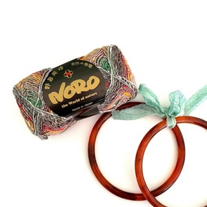 Rainbow Market Bag Knitting Kit Faux Tortoiseshell or Cool Pastels ...