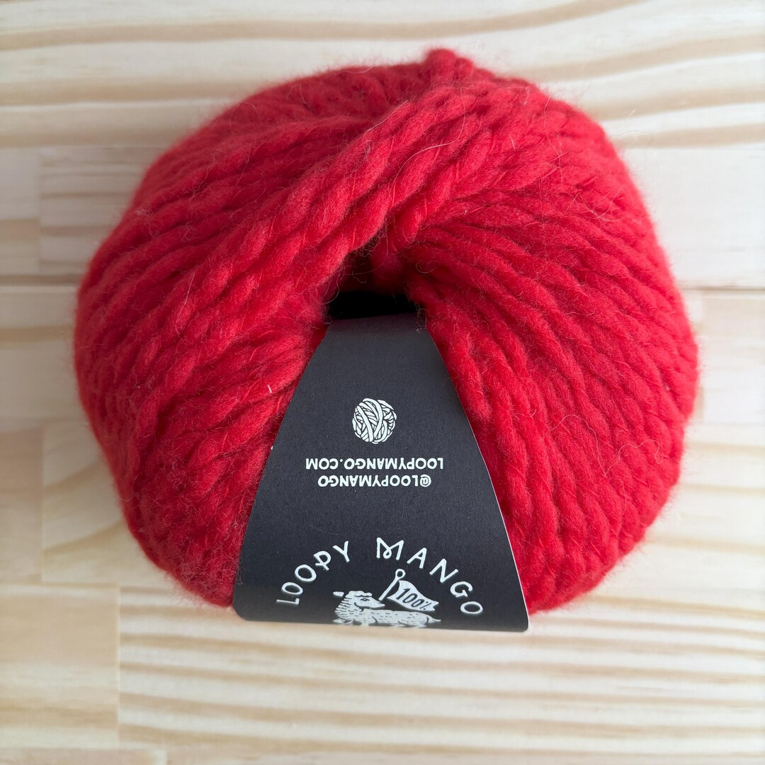 Loopy Mango Dream - Little Red Riding Hood - Red Worsted Weight or Aran ...