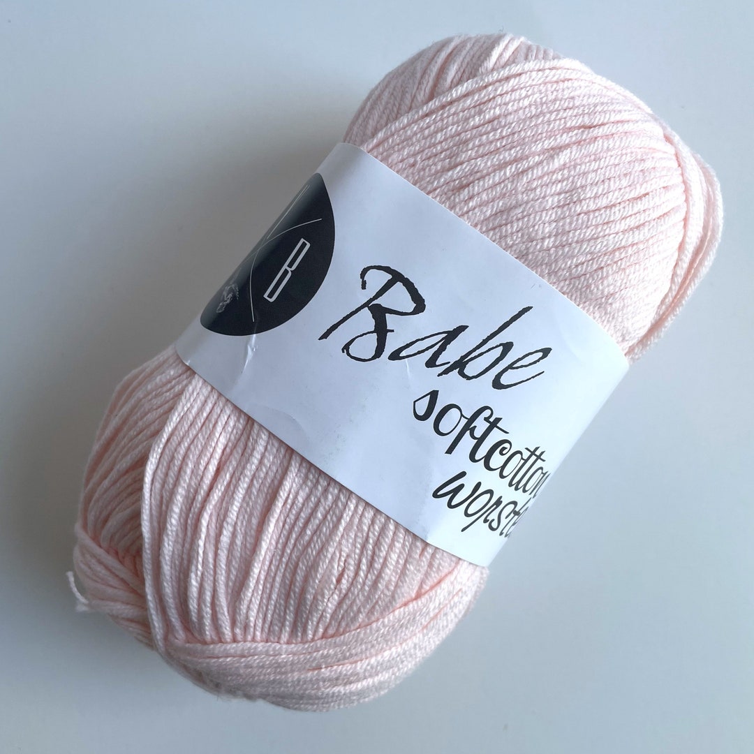 Rosebelle Babe Softcotton Worsted Pale Pink Baby Yarn Machine Washable ...