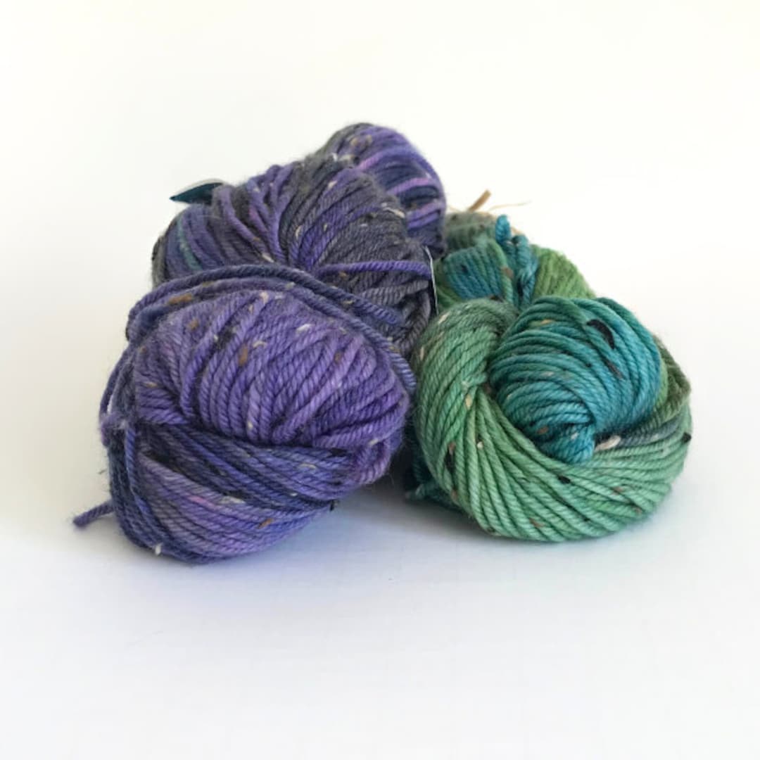 Mountain Colors Tweed Periwinkle and Half Skein White Pine DK Weight ...