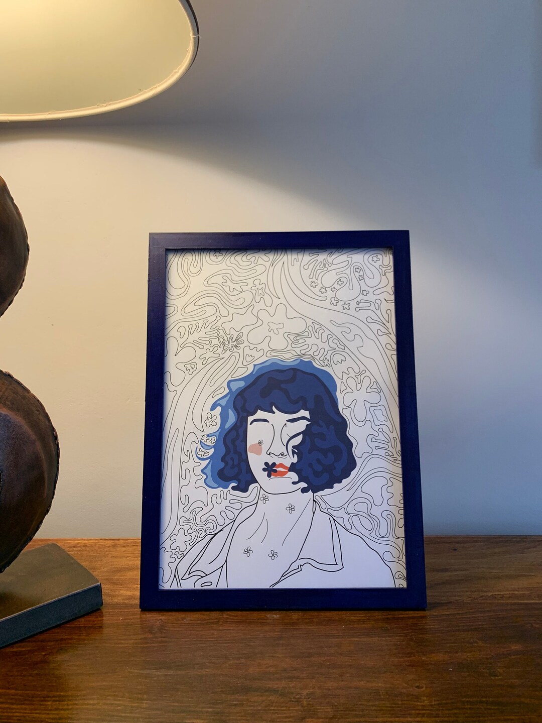 A4 Poster Coline With Blue Hair - Etsy