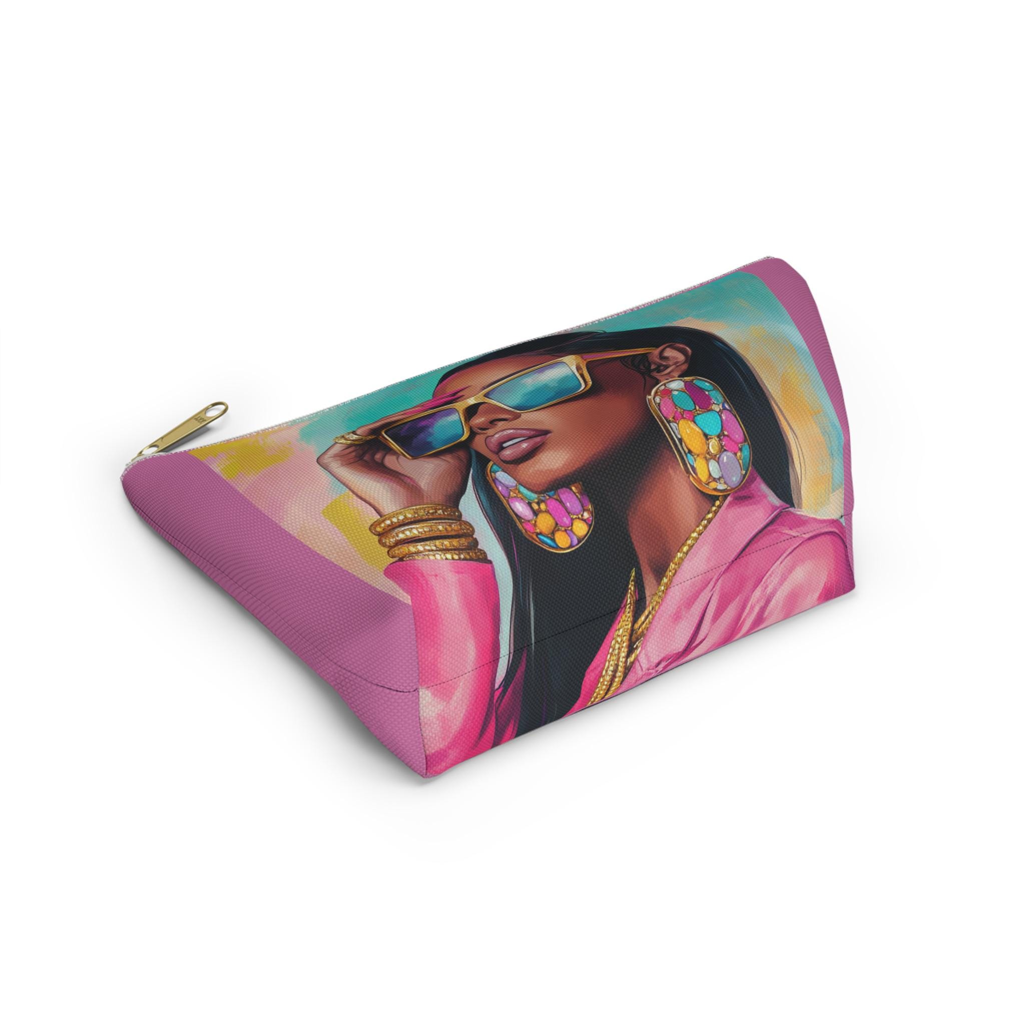Stylish Glam Makeup Bag: Bold Afrocentric Fashion Design - Etsy