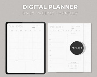 DIGITAL FILE: 2024 Calendar Year Months Monthly Weekly Daily ...