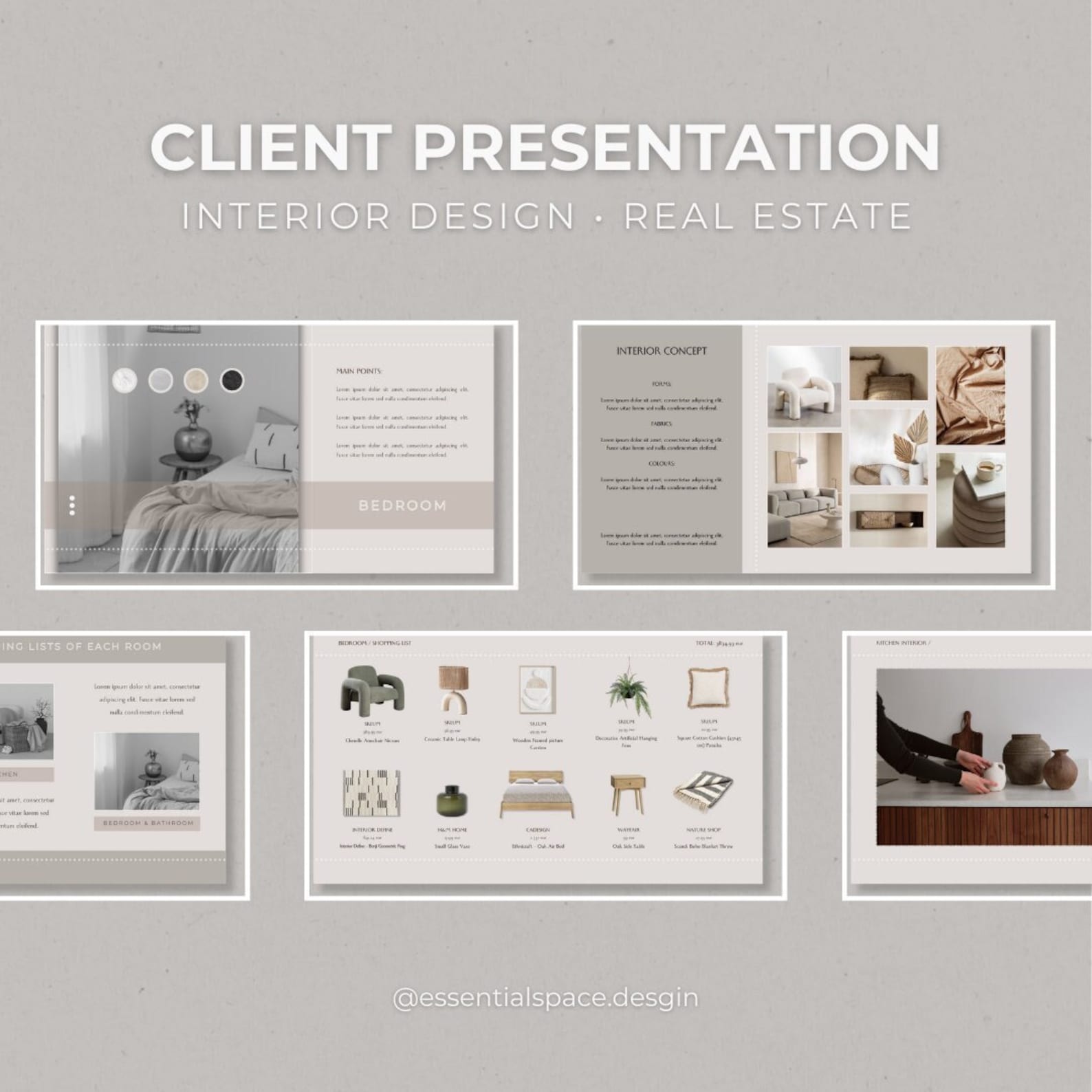 Interior Design Client Presentation Template | Canva & PPT (31 Slides ...