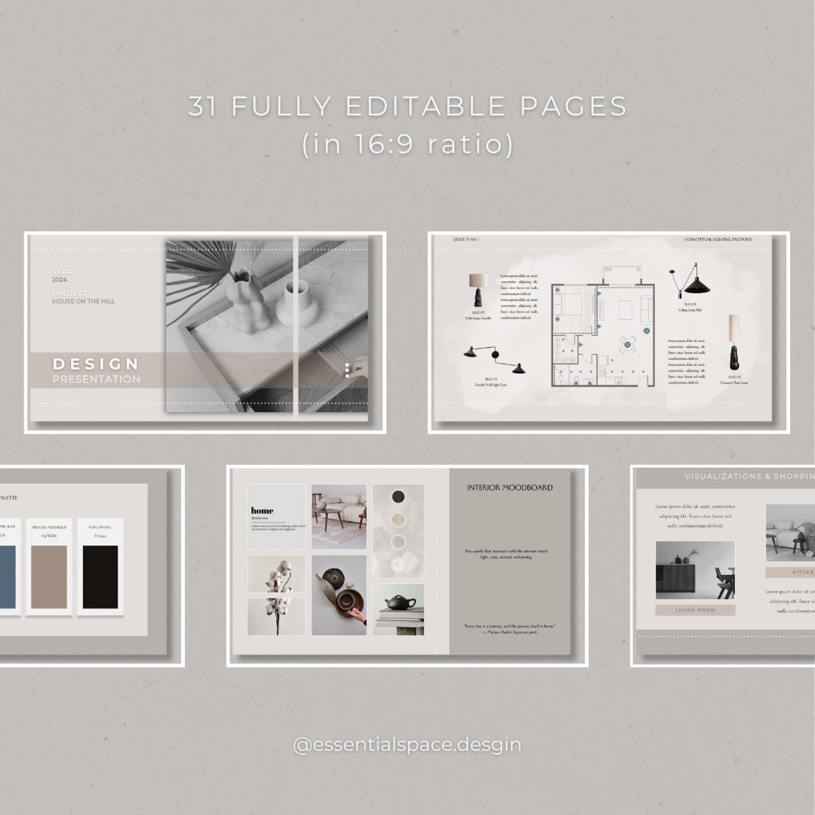 Interior Design Presentation Template | Interior Design Project ...