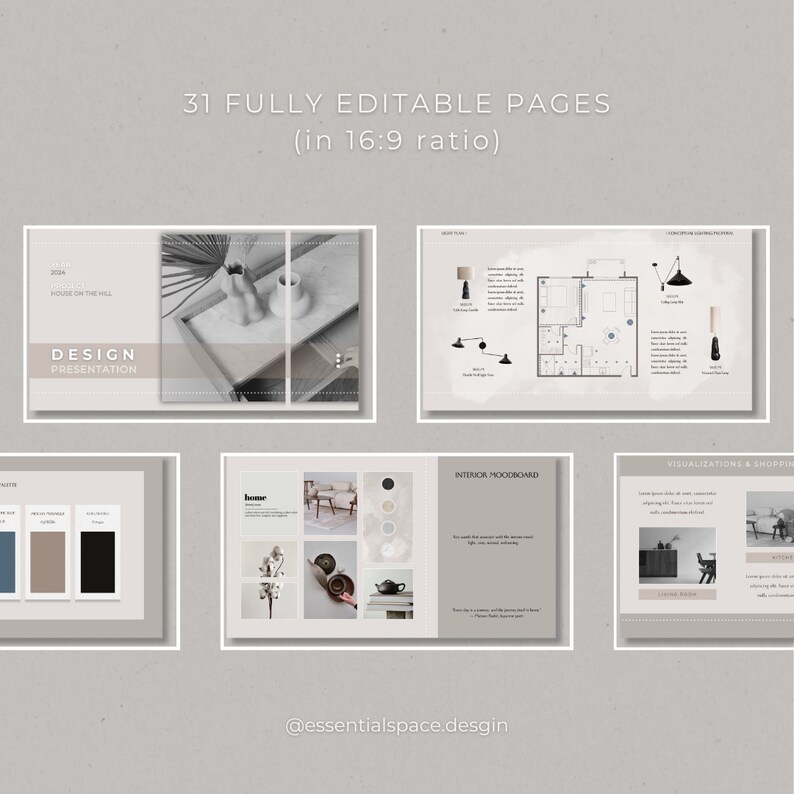 Interior Design Presentation Template | Interior Design Project ...