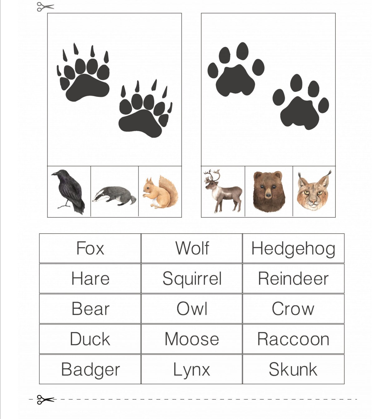 Wildlife Tracks Prek 1 Learning Adventure: Identify 15 Animal ...