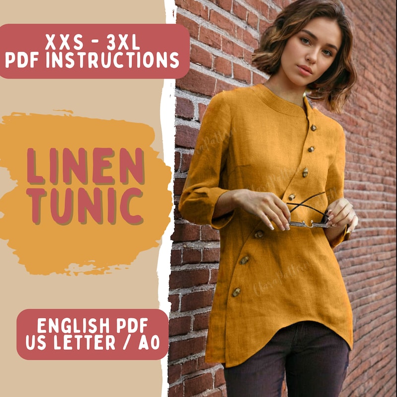 Linen Blouse Pattern - Etsy