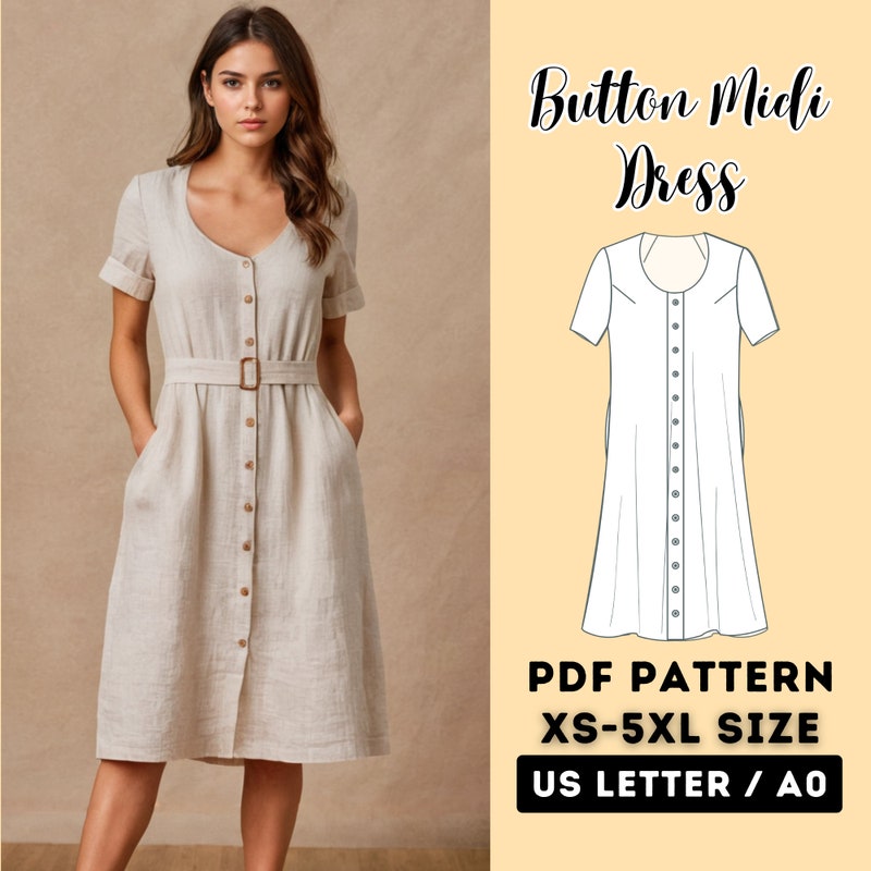 Linen Dress Pattern - Etsy
