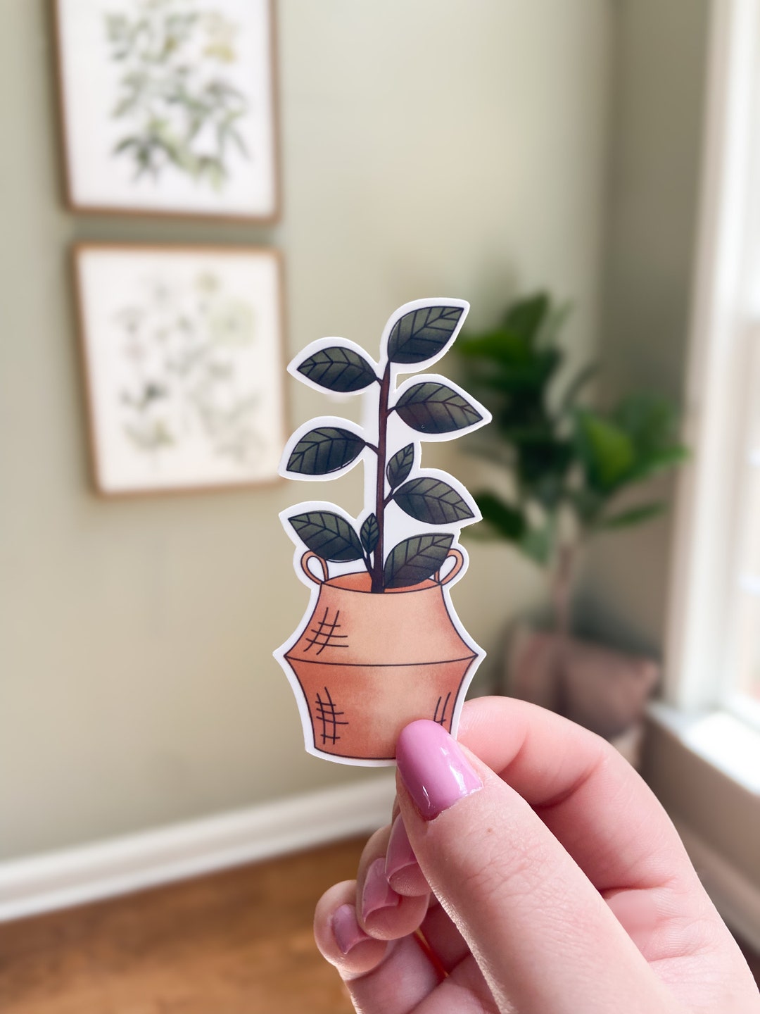 House Plant Vinyl Sticker, Plant Lover Gift, Waterproof - Etsy