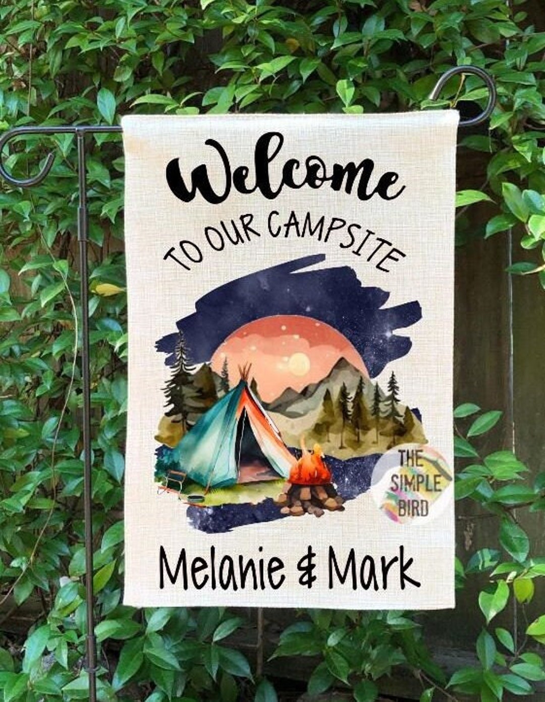Welcome to Our Campsite Camping Flag Personalized Camp Flag Campsite ...