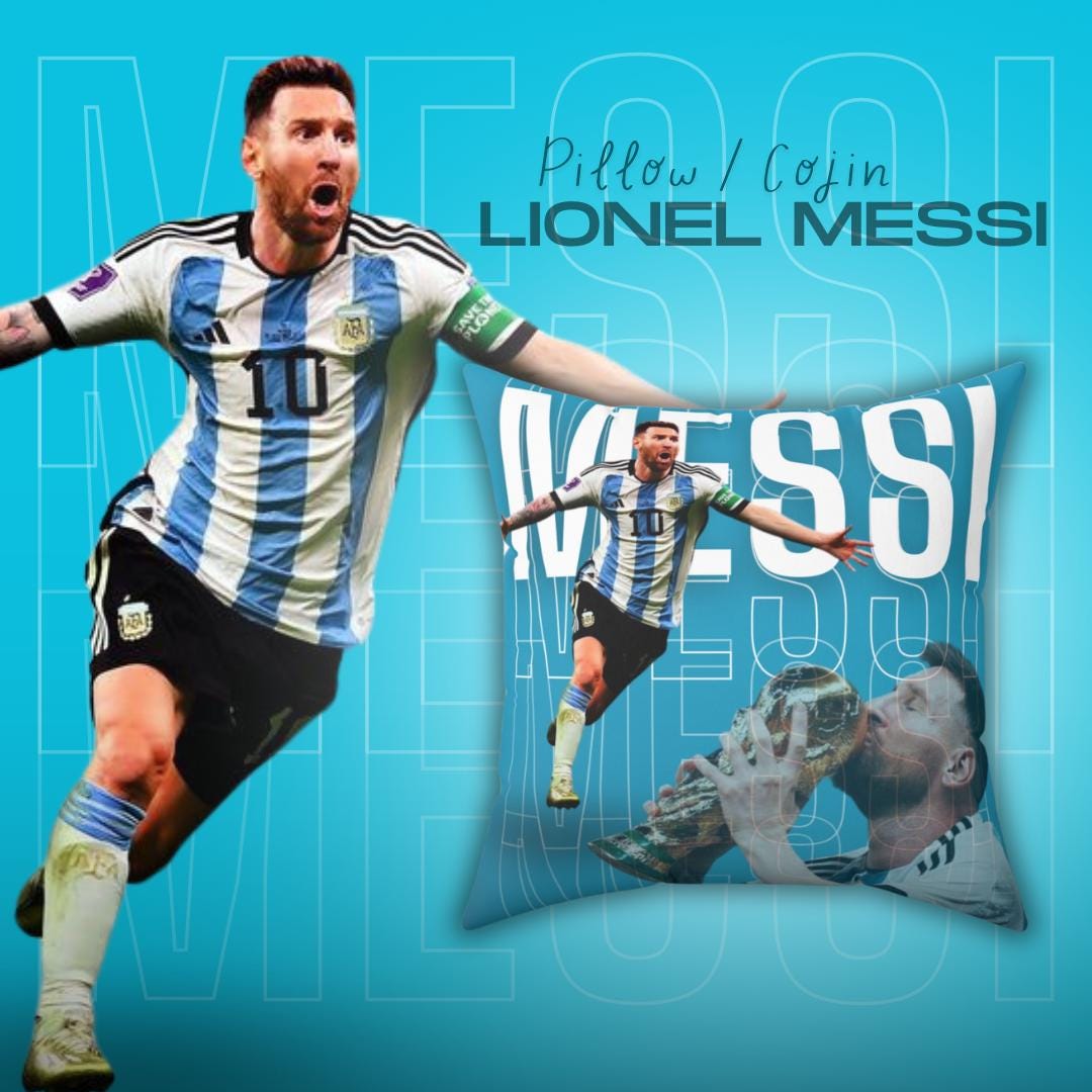 COVER + PILLOW Lionel Messi Pillow Pillow for the Bedroom Sofa Football ...