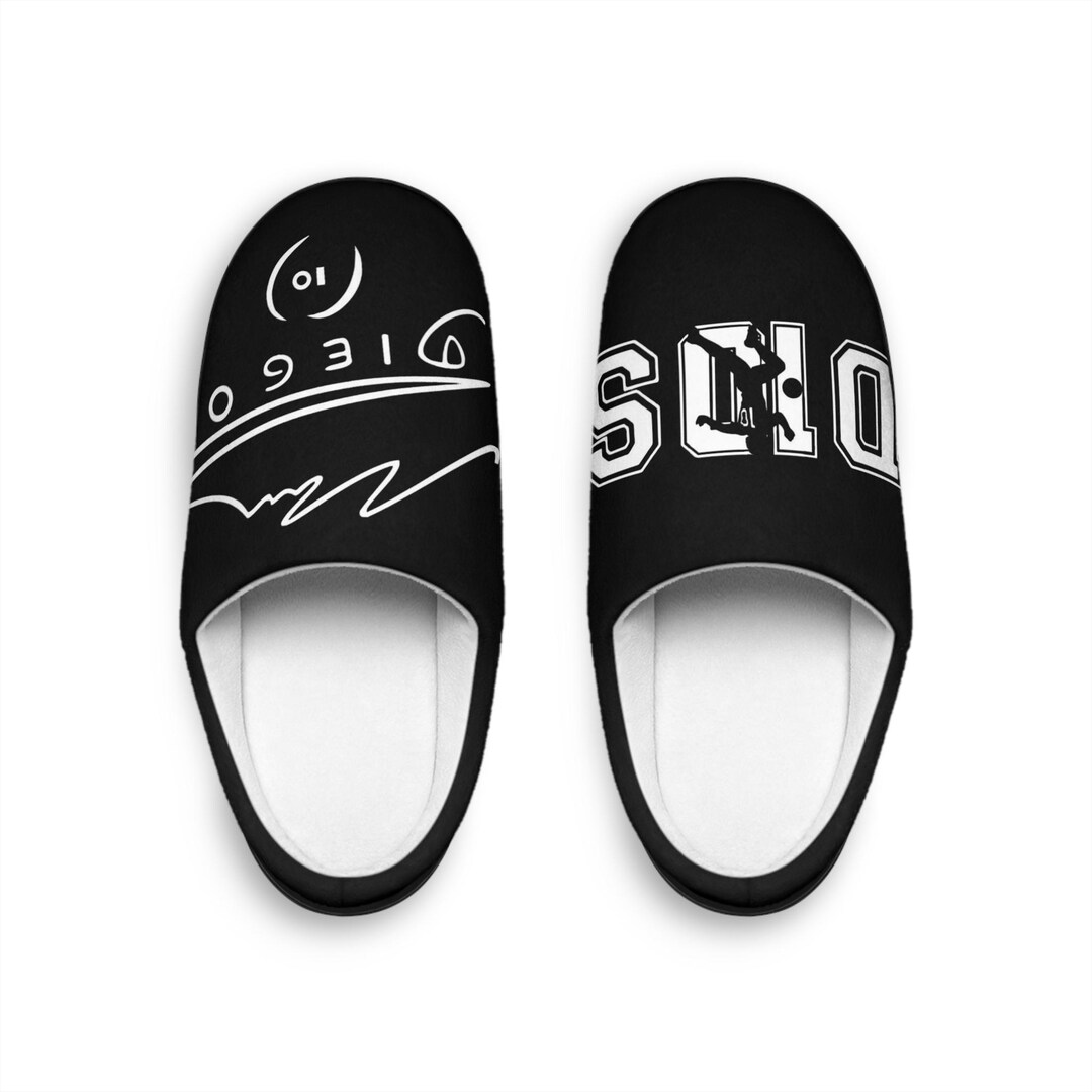 Maradona Slippers, Diego, God, Cozy Men's Indoor Slippers, Comfortable ...