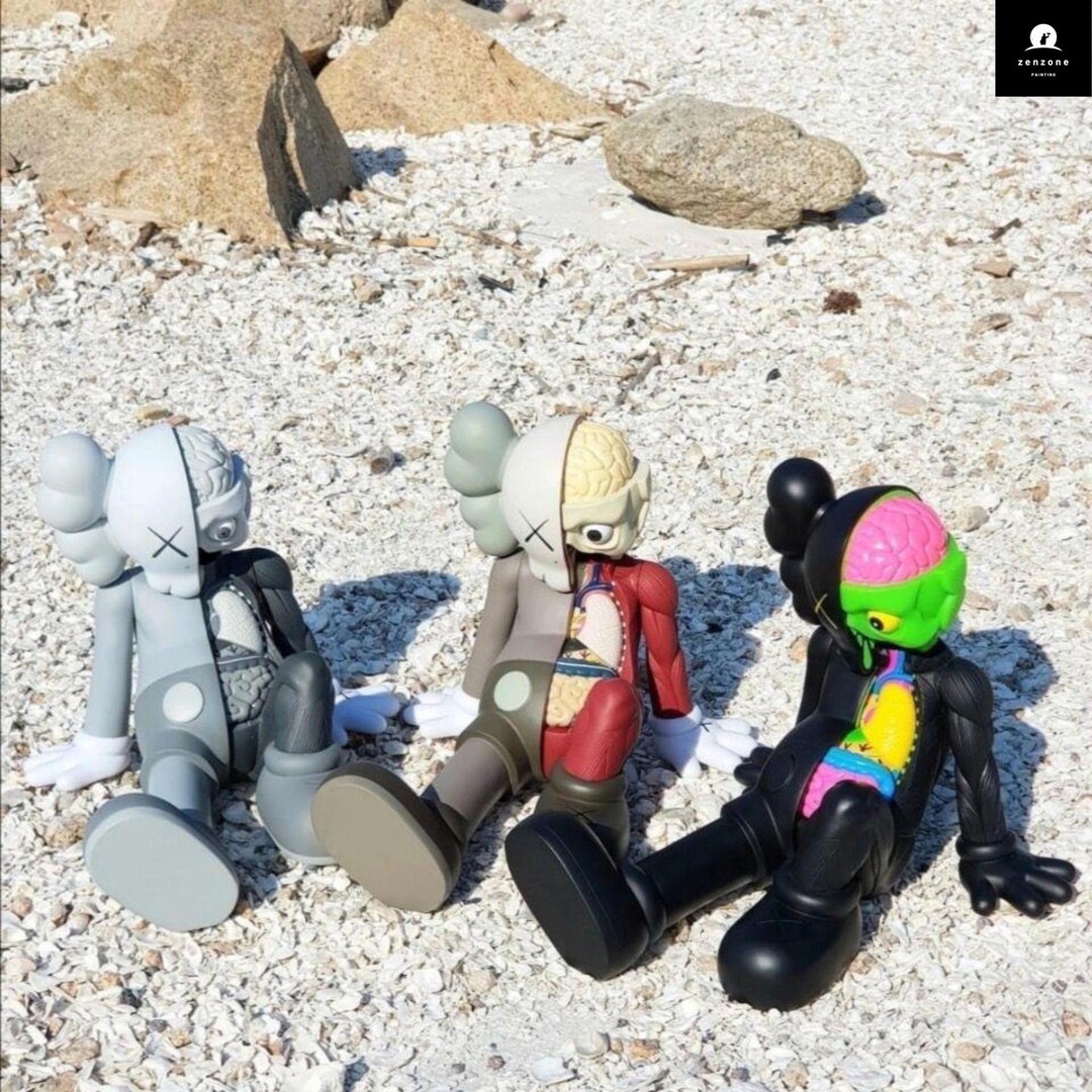 Sitting KAWS Anatomy Doll Inspired Modern Art Sculpture Hypebeast ...