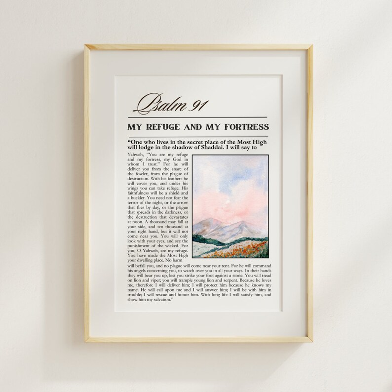Psalms Series Pt. 2 / Scripture and Bible Artwork / Psalm 91 / Psalm ...